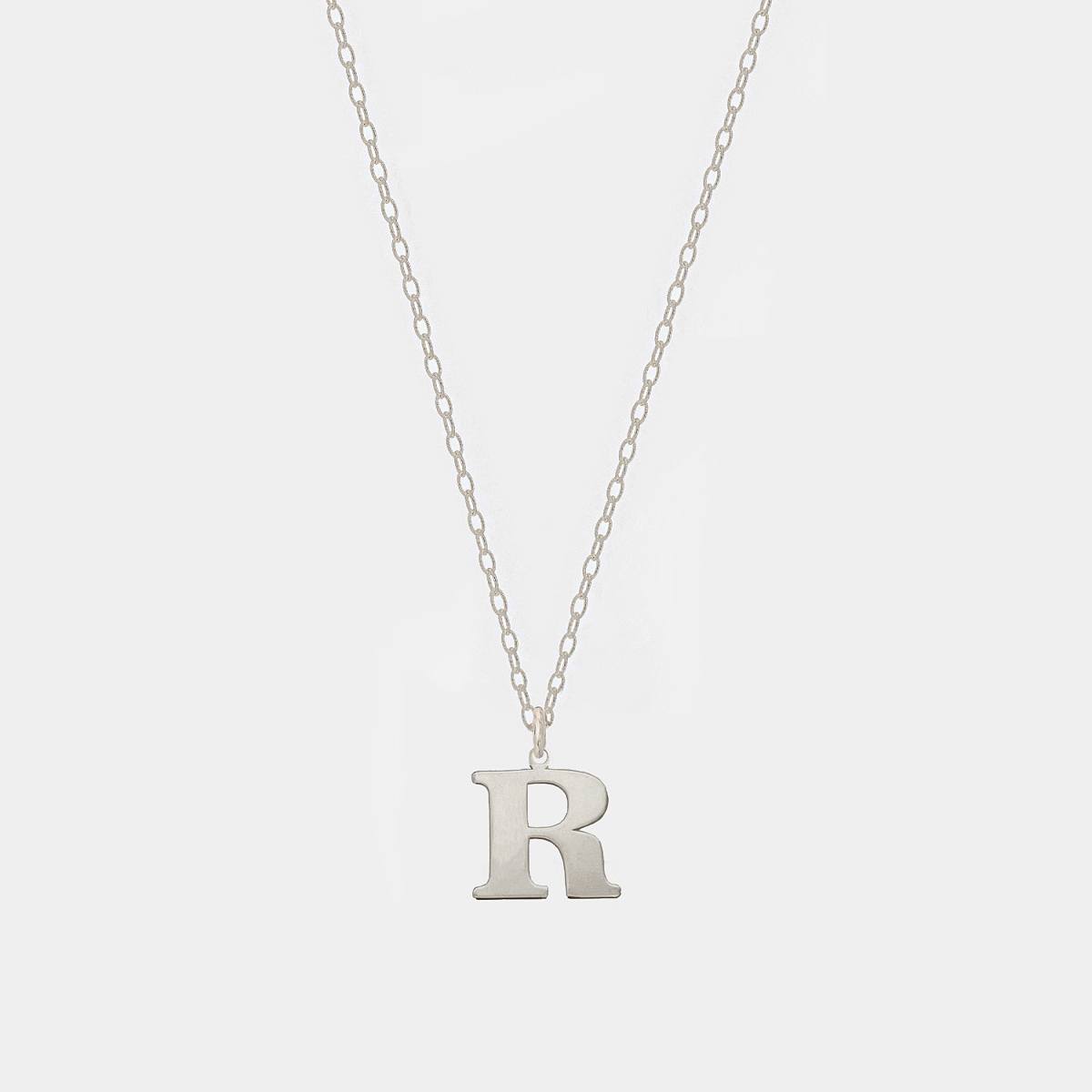 Naszyjnik z literką R srebrny - Łańcuszki z zawieszkami - Naszyjniki ...